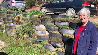 Retaining Wall Made of Tires at Earthaven Ecovillage - Earthaven Ecovillage